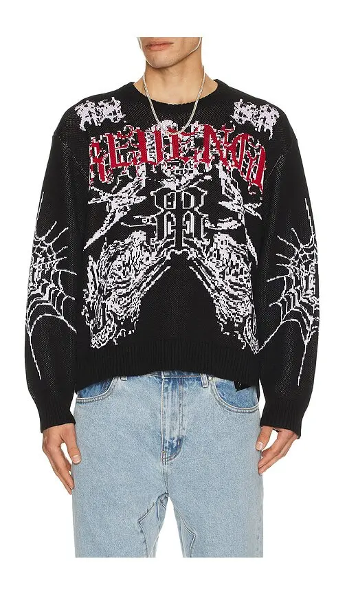 REVENGE Graphic Knit Sweater