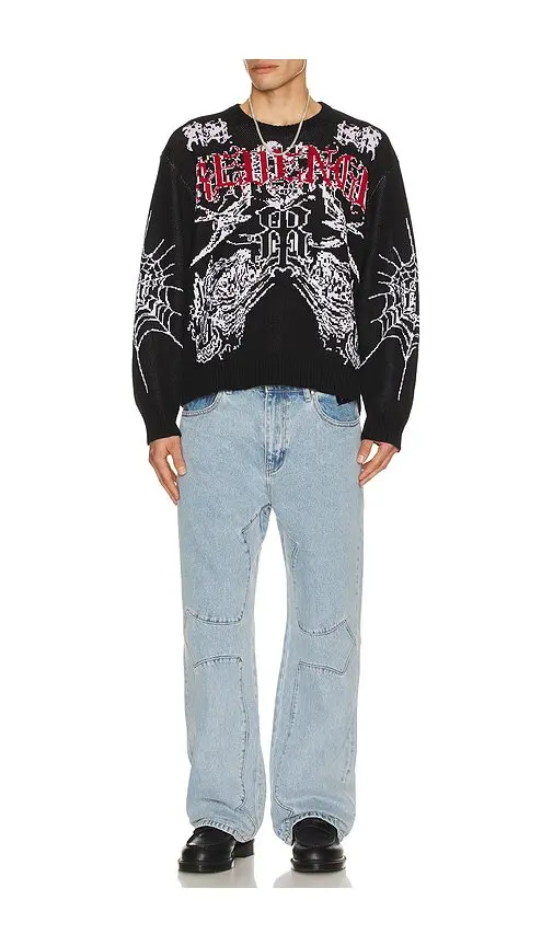 REVENGE Graphic Knit Sweater
