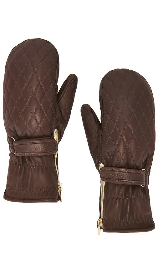 MY SUNDAY SKI Wanderlust Shearling Ski Mittens - Chocolate