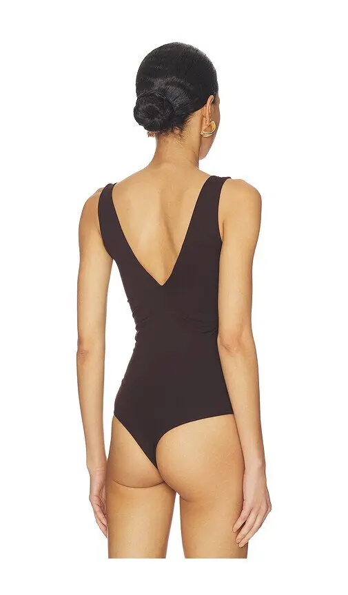 SANS FAFF X Plunge V Bodysuit - Brown