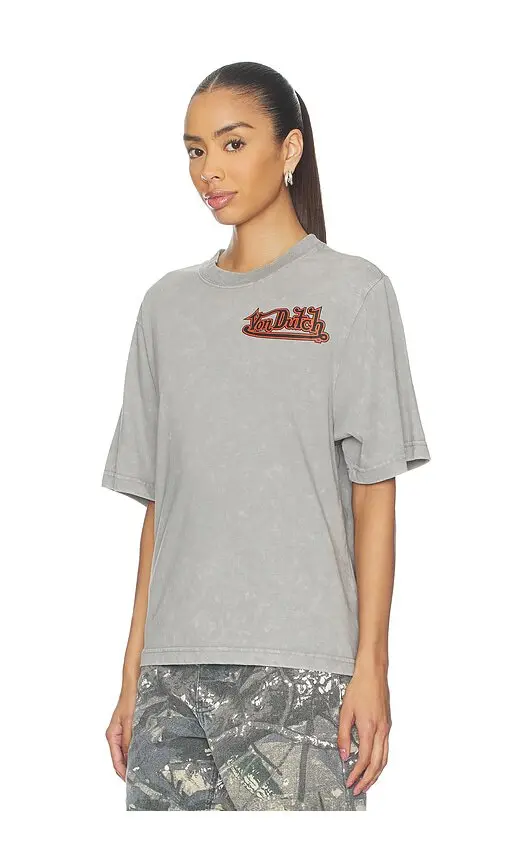 VON DUTCH Eagle Skull Boxy Crop Tee