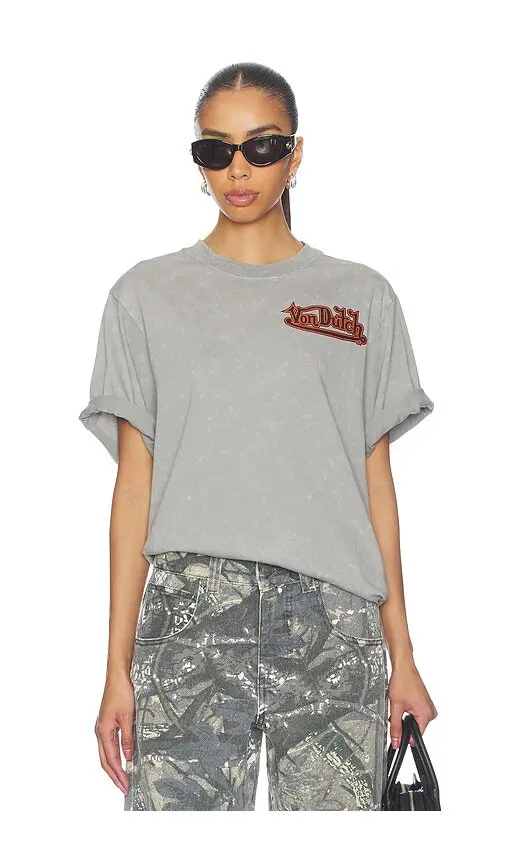 VON DUTCH Eagle Skull Boxy Crop Tee