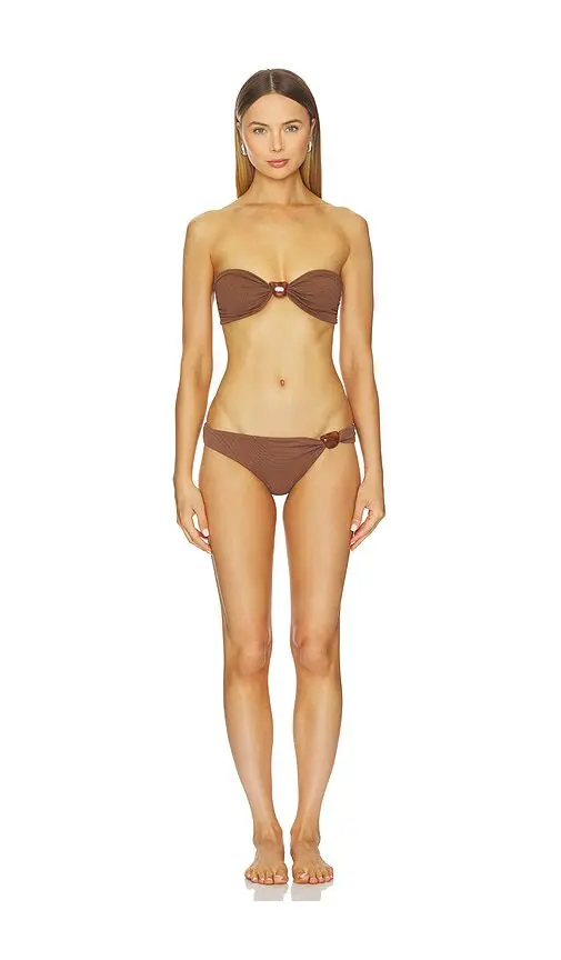 F E L L A Eli Bandeau Bikini Top - Pinecone