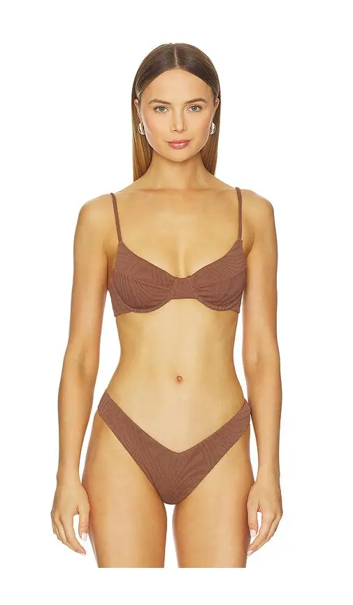 F E L L A Gareth Bikini Top - Pinecone