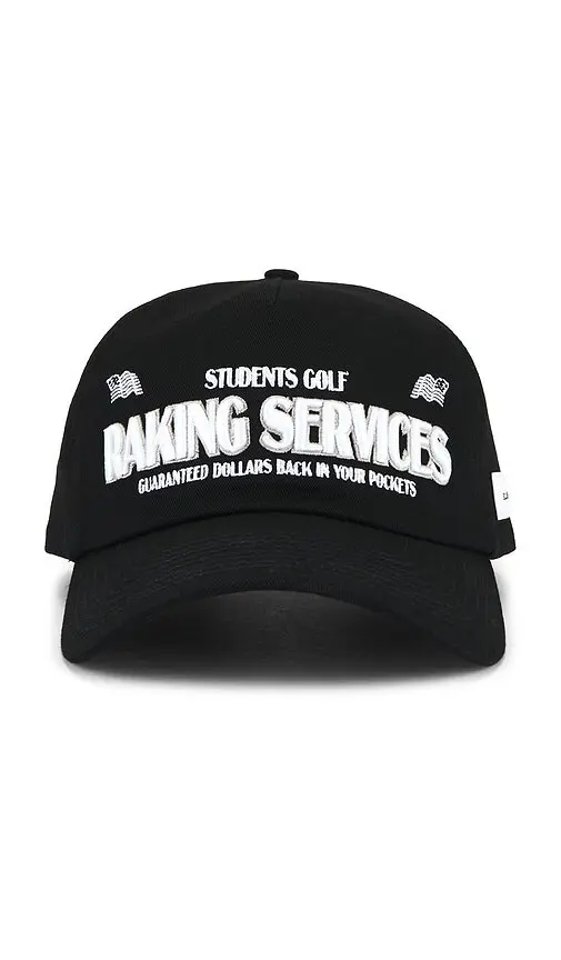 STUDENTS GOLF Raking Services Snap Back Cap - Black