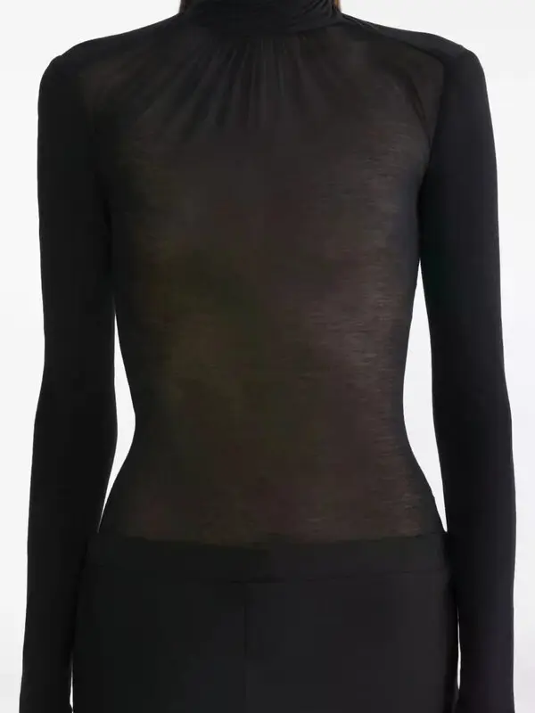 MUGLER High-neck Long-sleeve Dress