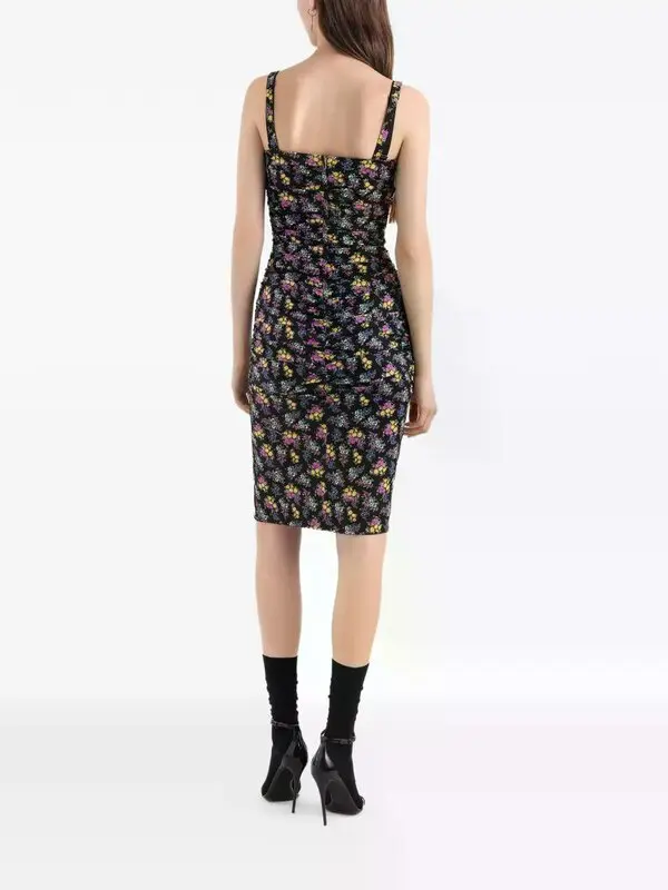 Dolce & Gabbana Floral-pattern Ruched Midi Dress