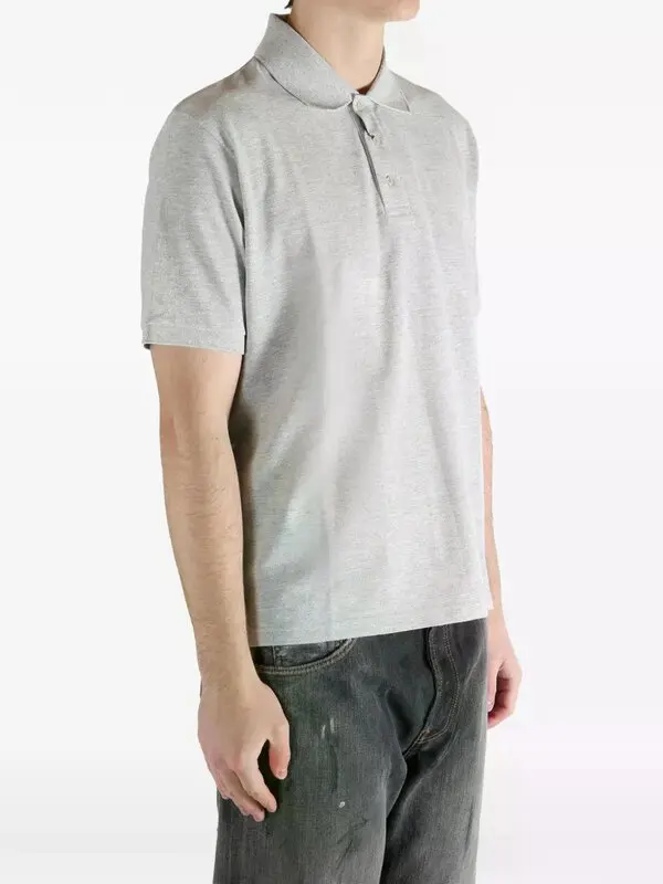 Saint Laurent Short-sleeve Polo Shirt - Grey