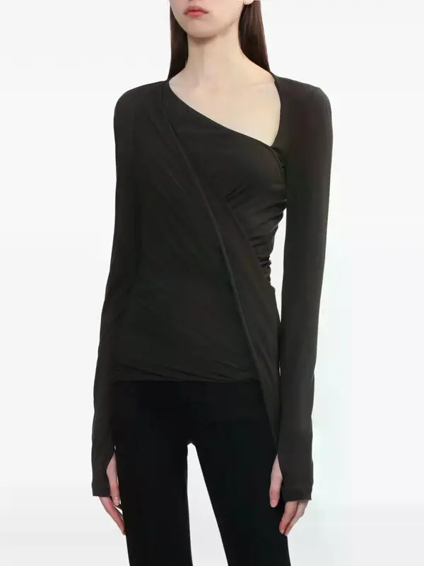 Helmut Lang Asymmetric Draped Top