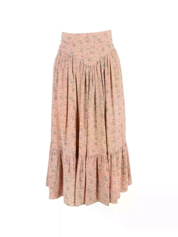 Celine Prairie Printed Midi Skirt