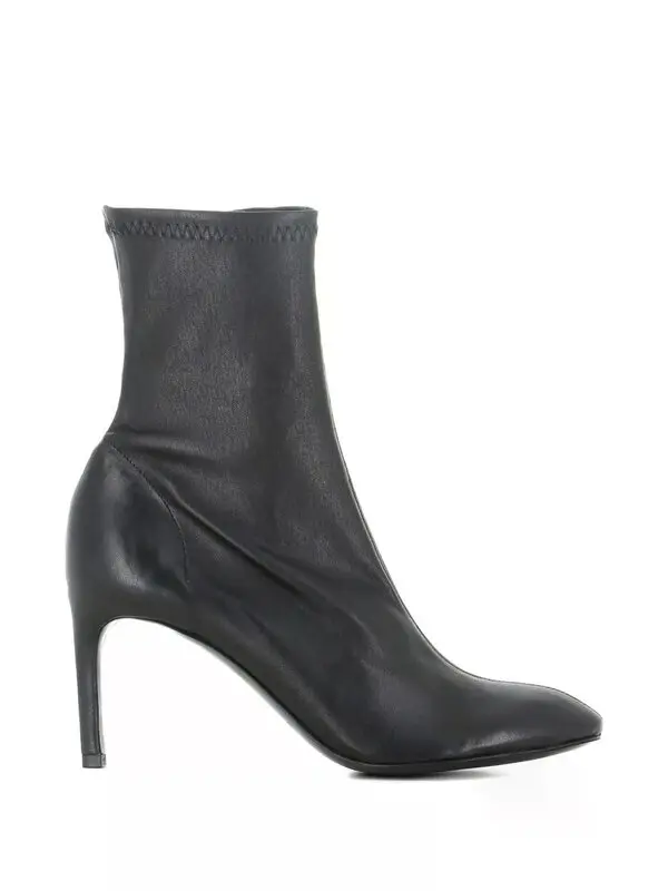 DEL CARLO Stretch Stiletto Ankle Boots - Black