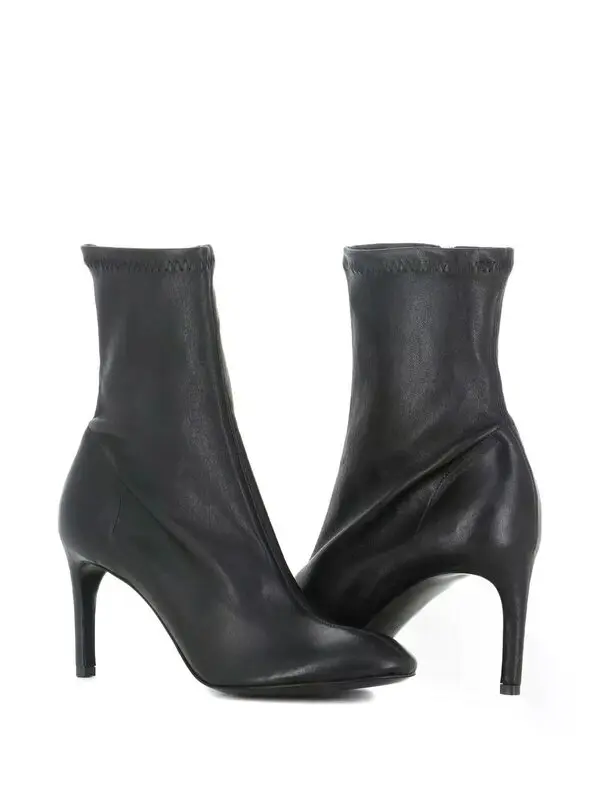 DEL CARLO Stretch Stiletto Ankle Boots - Black