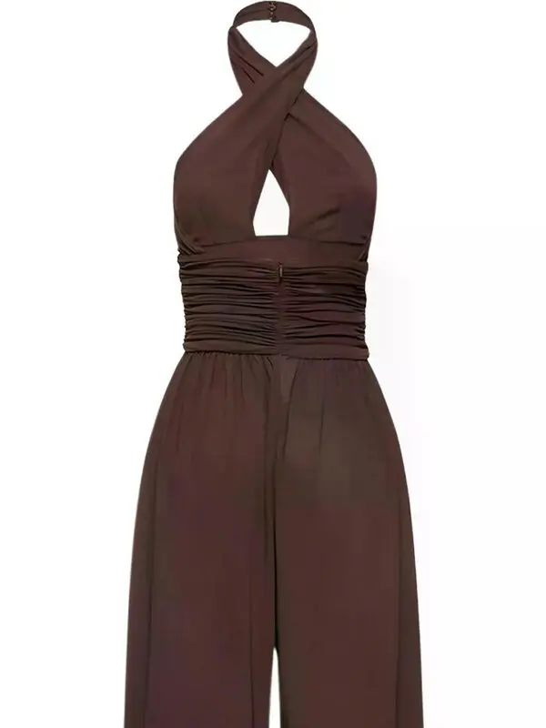 Michael Kors Halterneck Ruched Jumpsuit