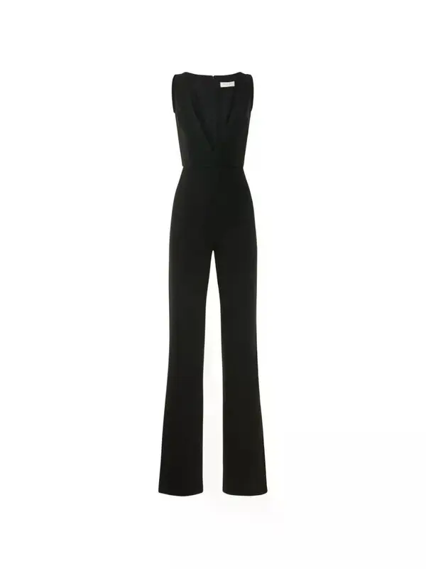 Michael Kors Fitted Wide-leg Jumpsuit - Black