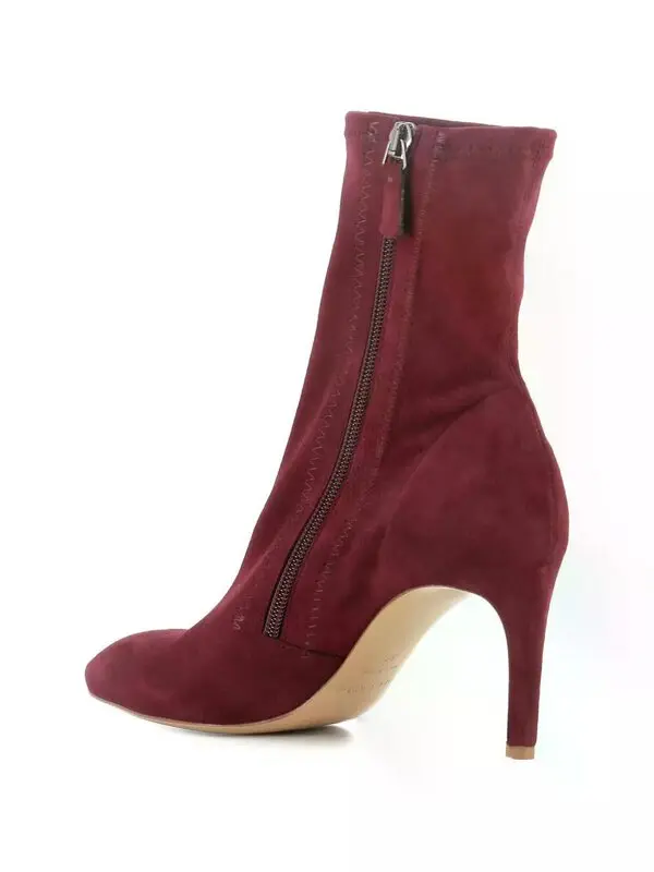 DEL CARLO Suede Stiletto Heel Ankle Boots