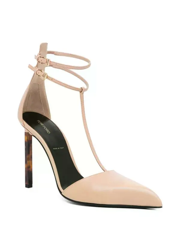TOM FORD 105mm T-strap Pumps - Neutrals