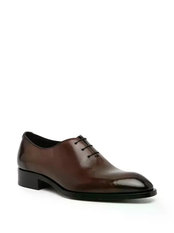 TOM FORD Leather Oxford Shoes - Brown