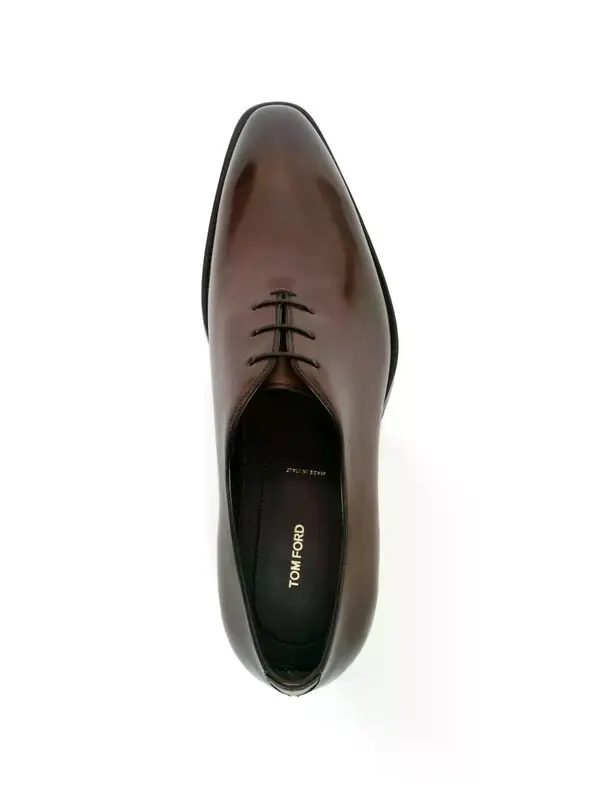 TOM FORD Leather Oxford Shoes - Brown