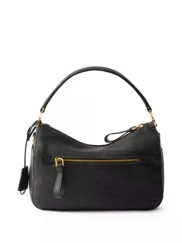 Prada Leather Shoulder Bag With Logo