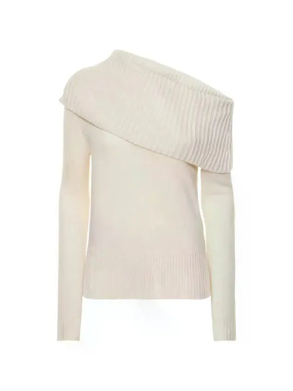 Michael Kors Asymmetric-collar Sweater - Neutrals