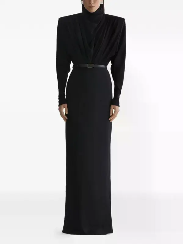 MUGLER Long Sleeve Maxi Dress