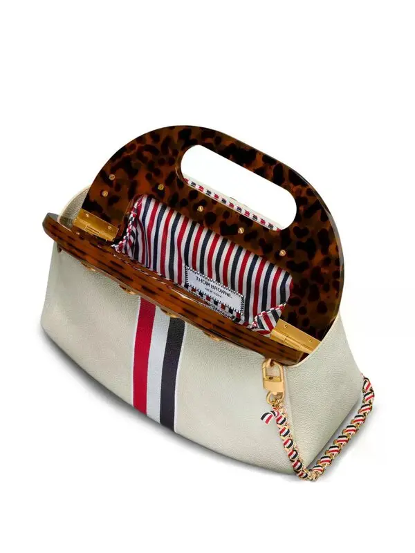 Thom Browne Striped Leather Shoulder Bag