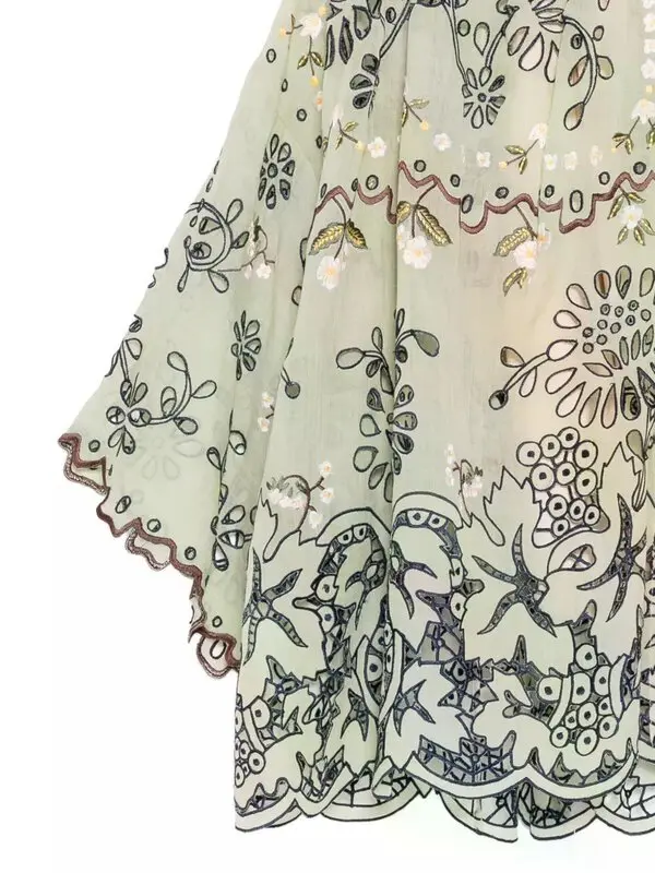 Biyan Floral-embroidered Shirt
