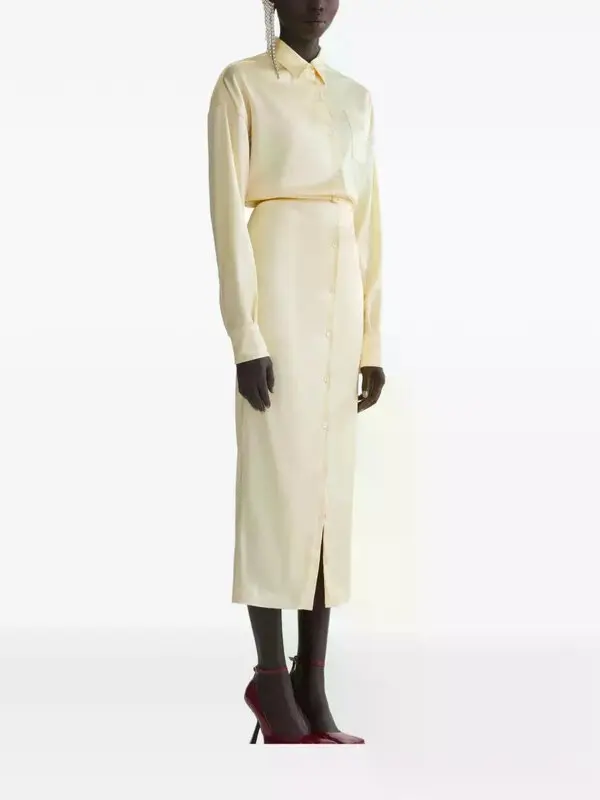 MUGLER Buttoned Long-sleeved Dress