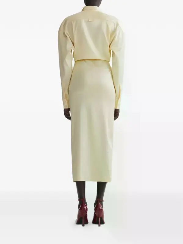MUGLER Buttoned Long-sleeved Dress