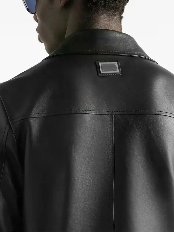 Dolce & Gabbana Leather Zip Jacket