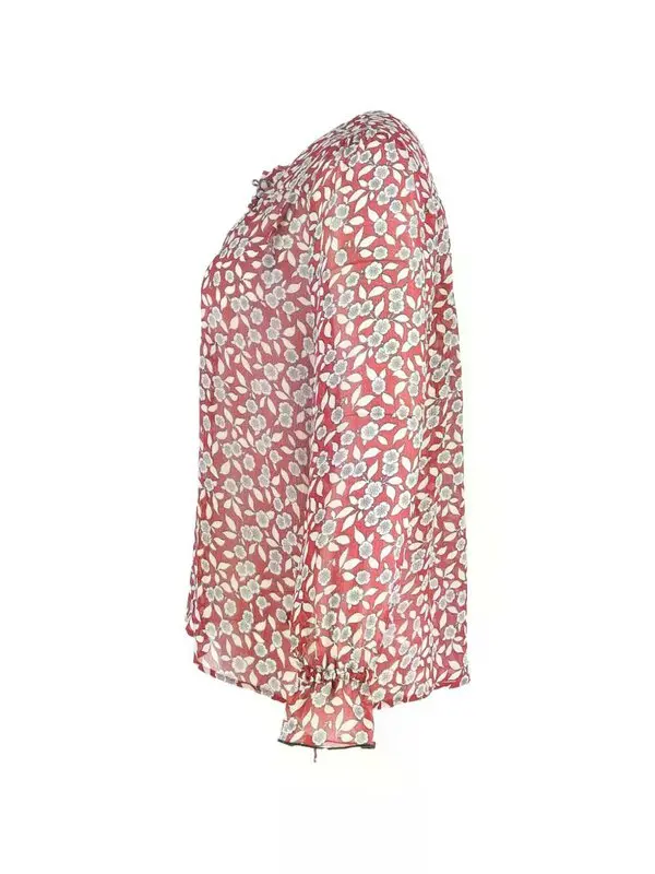 Ba&sh Beatrix Floral-print Tie-cuff Blouse - Red