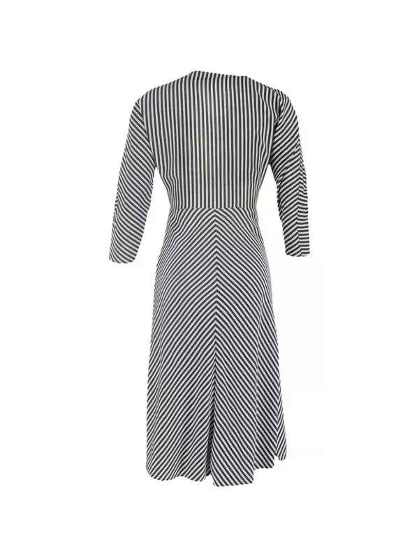 Maje Striped Twill Midi Dress