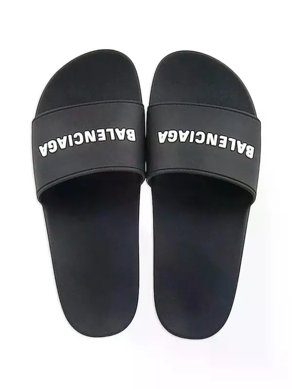 Balenciaga Logo Moulded-footbed Slides