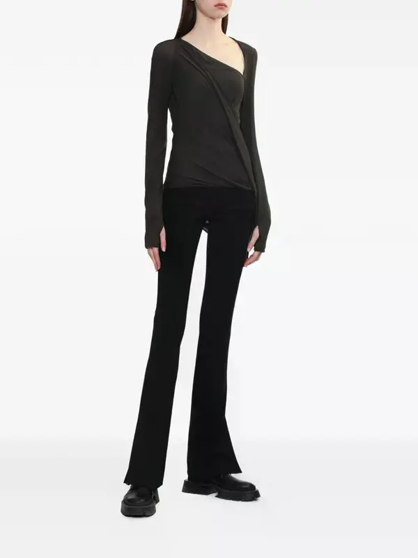 Helmut Lang Zip-detail Flared Trousers