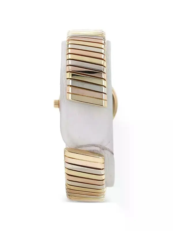 BVLGARI 2000 23mm Gold Bezel Tubogas Bracelet Watch
