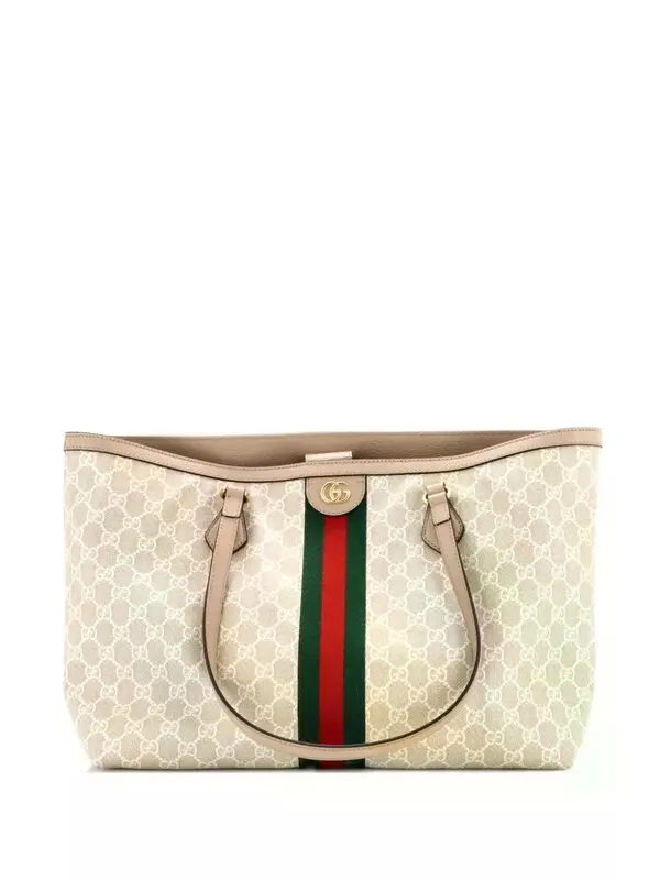 Gucci Ophidia Shopping Gg Coated Canvas Medium Tote Bag - Neutrals