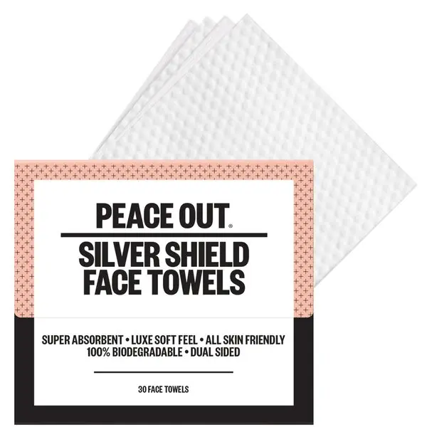 PEACE OUT Silver Shield Disposable Face Towels - One-color