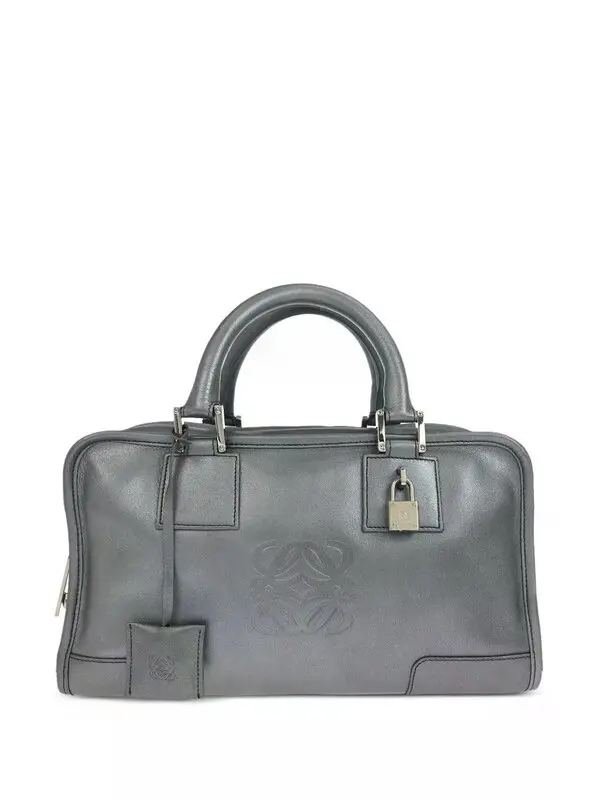 Loewe 2004 28 Amazona Leather Tote Bag - Silver