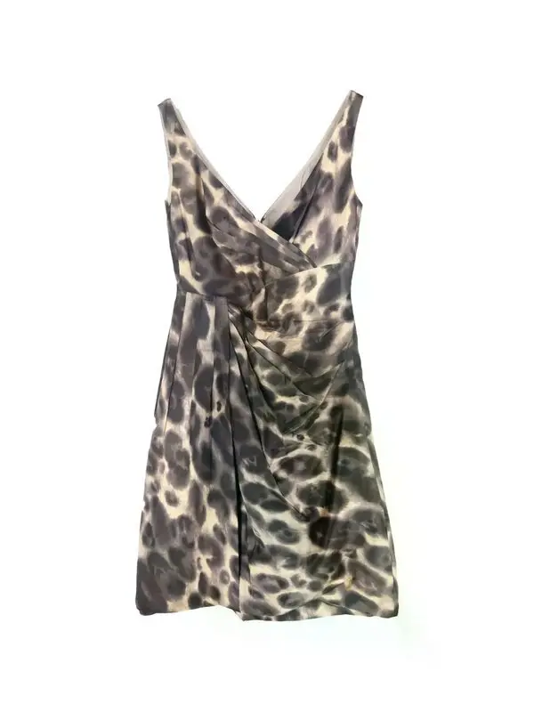 Prada Leopard-print Mini Wrap Dress