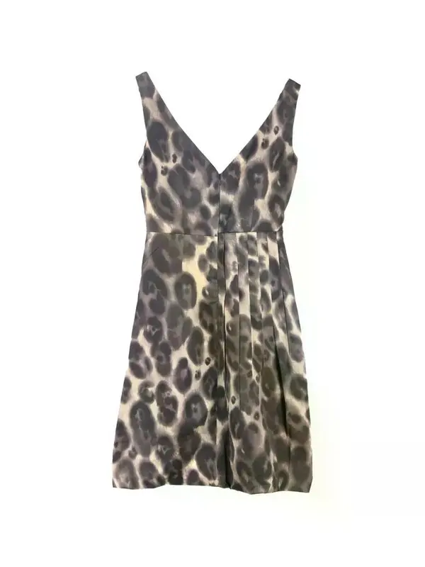 Prada Leopard-print Mini Wrap Dress