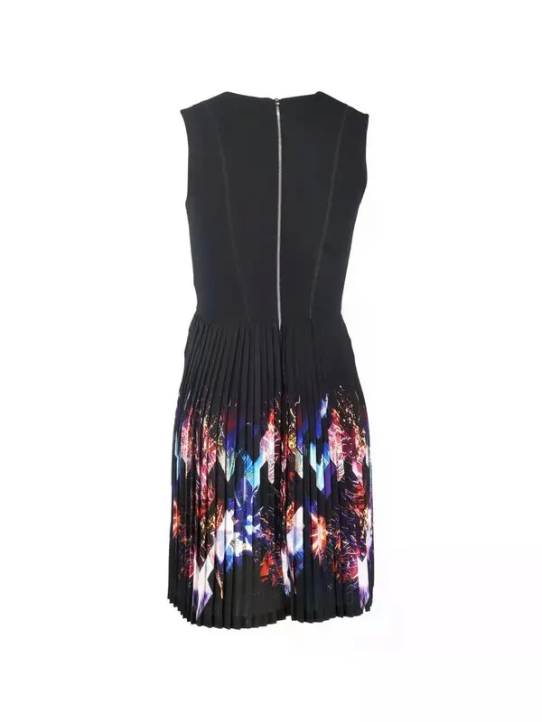 Sandro Printed Pleated Mini Dress