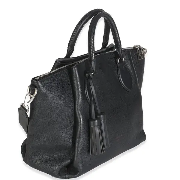 LOUIS VUITTON Monogram Mahina Haumea Bag - Black