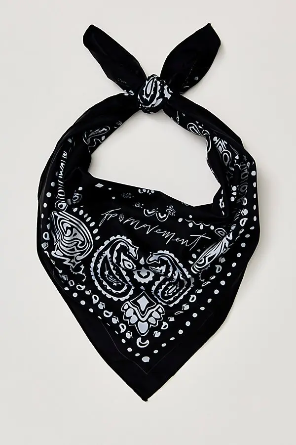 Free People Break A Sweat Bandana - Black