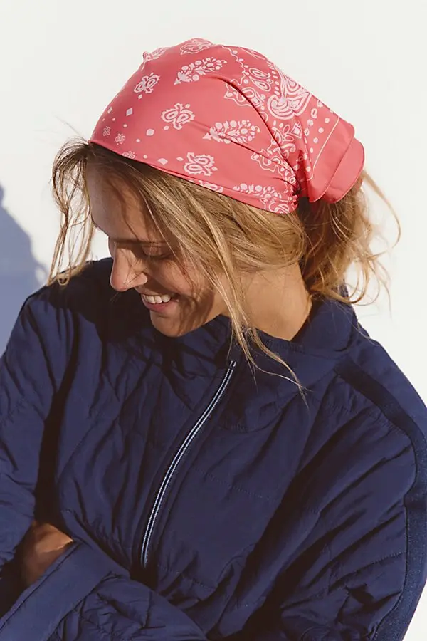 Free People Break A Sweat Bandana - Coral