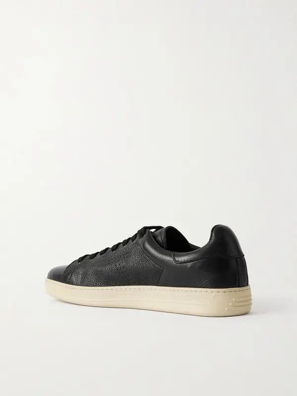 TOM FORD Warwick Full-grain Leather Sneakers - Black