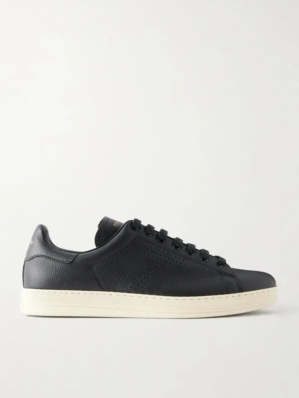 TOM FORD Warwick Full-grain Leather Sneakers - Black
