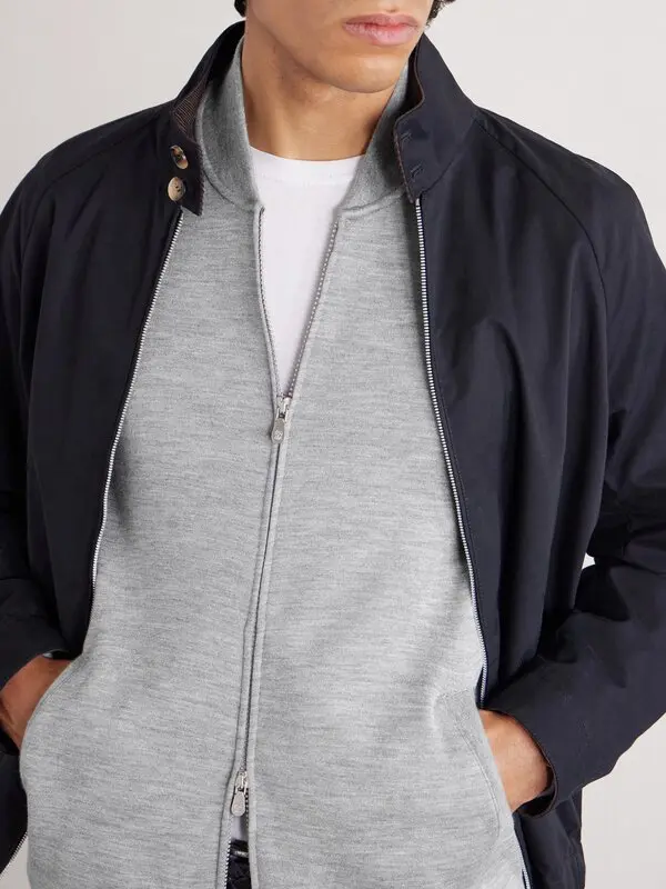 Brunello Cucinelli Cashmere-blend Zip-up Sweatshirt - Gray