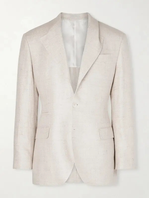 Brunello Cucinelli Silk, Linen And Wool-blend Blazer