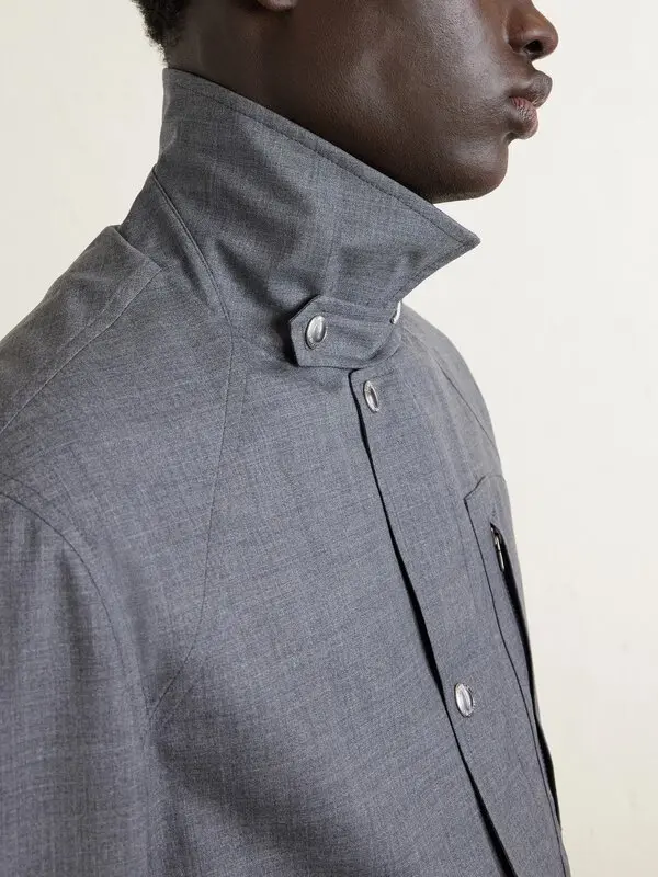 Brunello Cucinelli Virgin Wool Field Jacket - Gray