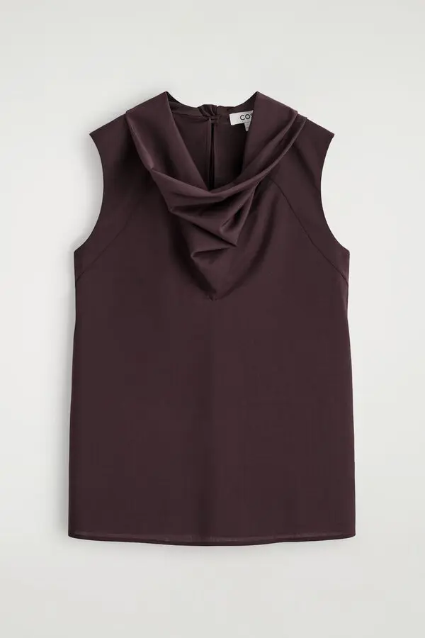 Cos Fluid Mock-neck Scarf Blouse